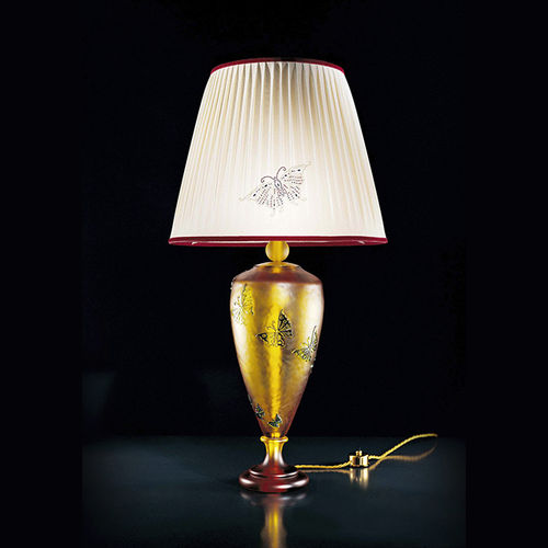 Table lamp - PANDORA - BEBY ITALY SRL - crystal / Murano glass / fabric