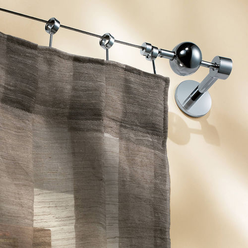 Chrome steel curtain rod - ZARA - CASA VALENTINA - wall-mounted / window