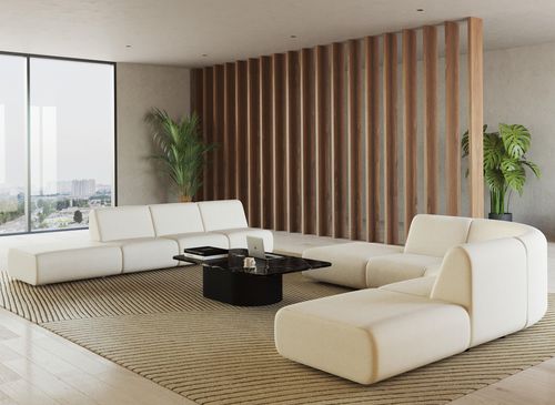 Modular sofa - GIN - punt mobles - contemporary / beige / black