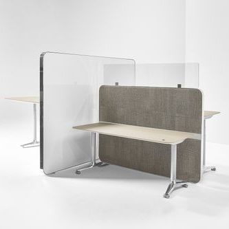 Floor-mounted office divider - GATEWAY™ - Nienkamper - desk mounted ...