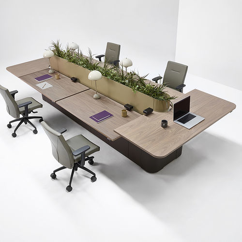 Contemporary conference table - VOX® COMMUNITY - Nienkamper - wooden / wooden base / rectangular