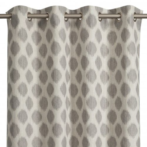 Patterned curtain - MOON - TOILES DE MAYENNE - eyelet / cotton / linen