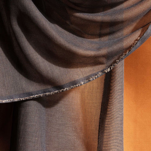 Plain sheer curtain fabric - ARAMESH - Fischbacher 1819 - FR polyester ...