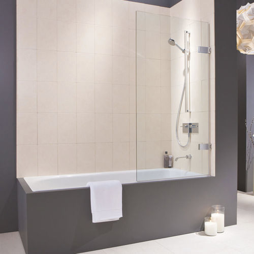 Folding bath screen - EPS - matki showering - reversible / tempered ...