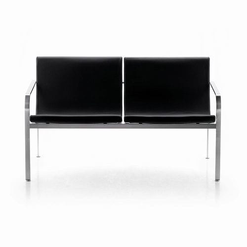 Contemporary sofa - STILL - Sellex - fabric / black / beech