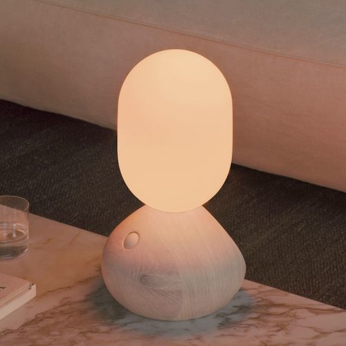 Table lamp - Sun Home - GRAU - blown glass / wooden / contemporary