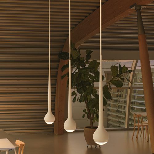 Pendant lamp - Falling Sun Trace - GRAU - aluminum / contemporary / corded