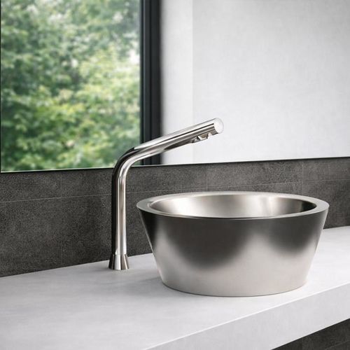 Console washbasin - ARIA - GEKIPS - chrome / brass / with mixer tap