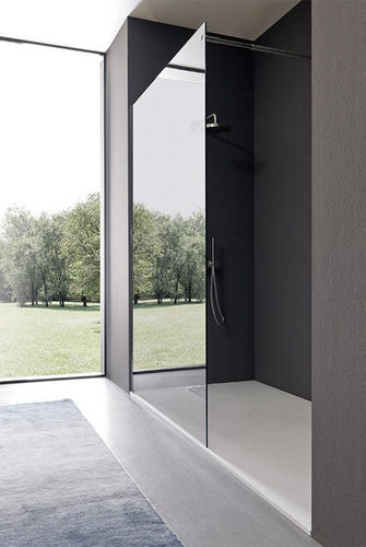 Fixed shower screen - BLADE - MODULNOVA - for alcoves / tempered glass ...