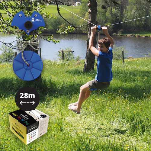 Cable slide for playground - TYROLIENNE BAT - France Trampoline