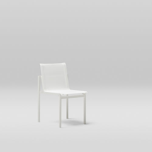 Contemporary chair - ORIGIN - POINT - indoor / painted aluminum / stackable