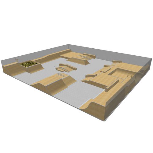 Wooden skatepark - MODULAR : 012150 - Techramps - modular