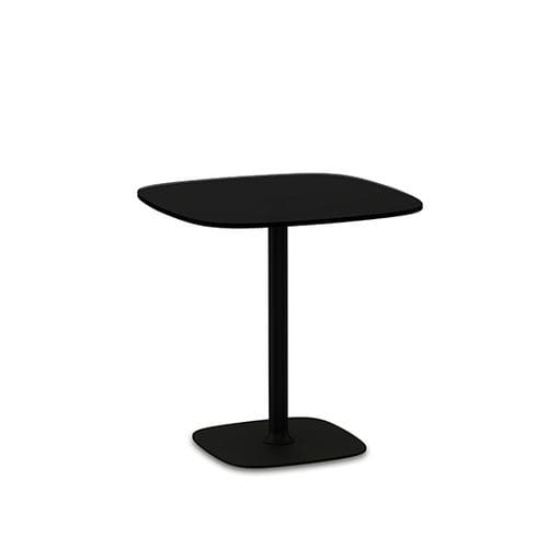 Contemporary side table - LOX - Walter Knoll - glass / HPL / square