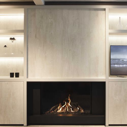 Gas fireplace - TRUE VISION 1150V - M-Design - floor-mounted / Single ...
