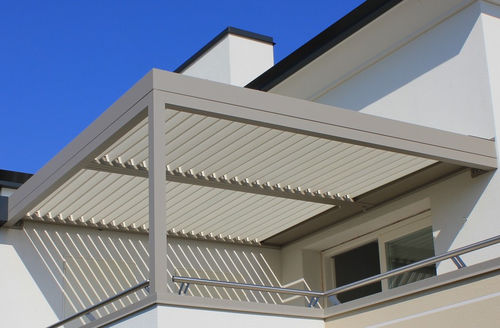 Wall-mounted pergola - KIM - FIVE STARS ITALY - aluminum / with mobile ...