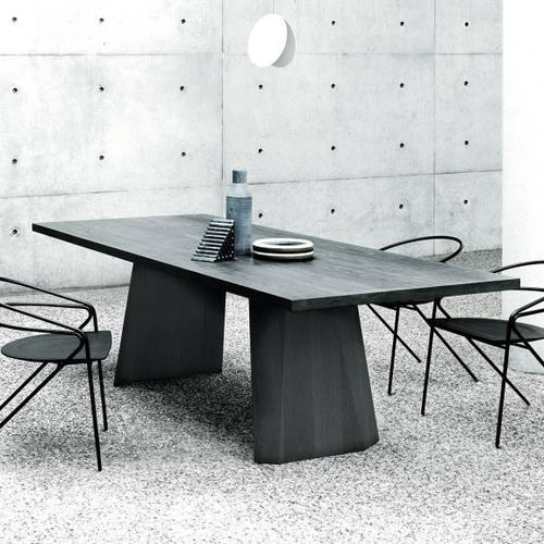 Contemporary dining table - WEDGE - Living Divani - oak / solid wood ...