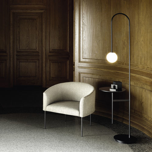 Floor-standing lamp - LIGHT WITH A TABLE - Living Divani - steel ...