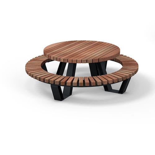 Contemporary picnic table - Solid Disc - Streetlife - wooden / made ...