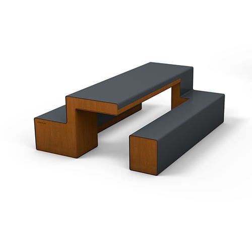 Contemporary picnic table - Bobby - Streetlife - steel / powder-coated ...