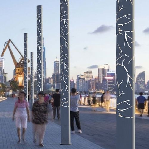 Contemporary light column - MAGIC PILLARS - Streetlife - stainless ...