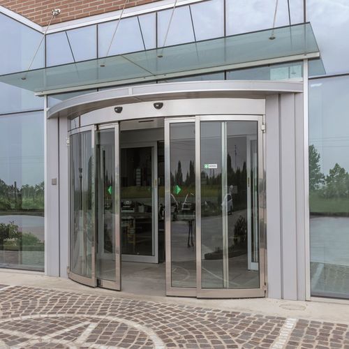 Entry door - LOWERED ARCH - Ponzi - aluminum / swing / sliding