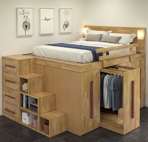 Double bed - FIRENZE - Cinius - single / contemporary / with in-base ...