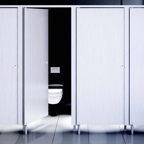 Toilet cubicle - ICON - Thrislington Cubicles - HPL / glass / wooden