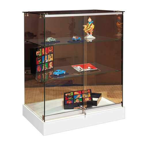 Contemporary display case - 222101 - EDIMETA - glass / wooden / metal