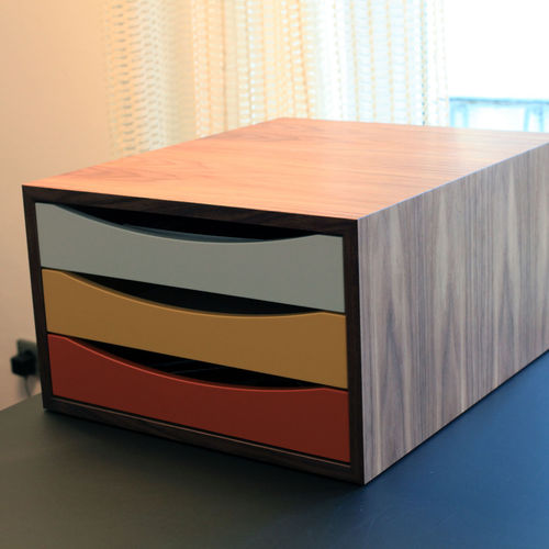 Wooden office unit - NYHAVN - Triode Design - 3-drawer / by Finn Juhl