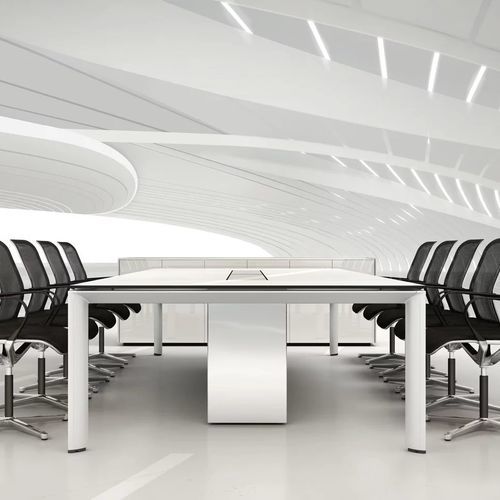 Contemporary conference table - AL - Bene GmbH - oak / aluminum ...