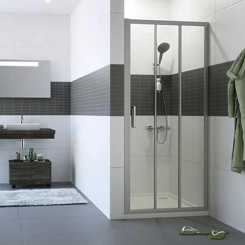Sliding shower screen - CLASSICS 2 - Hüppe - for alcoves