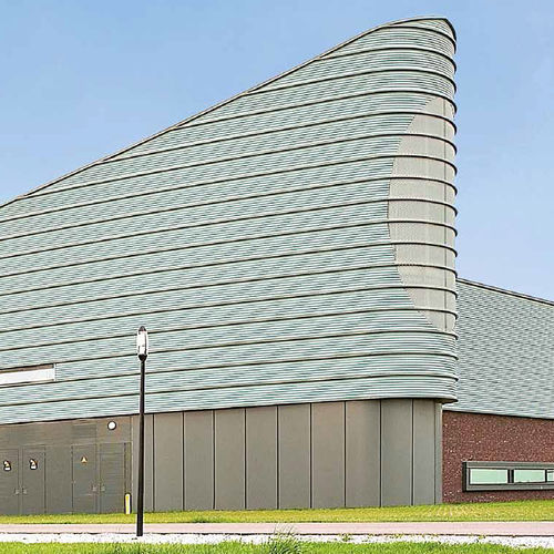 Strip cladding - LINIUS® L.033.08 - RENSON - aluminum / gypsum plaster ...