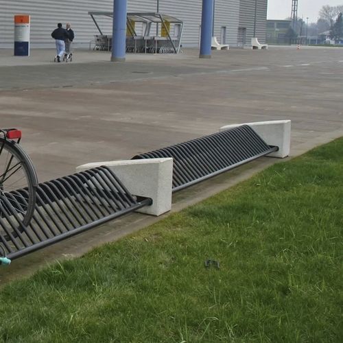 Floor-mounted bike rack - C - Calzolari - steel / concrete / secure
