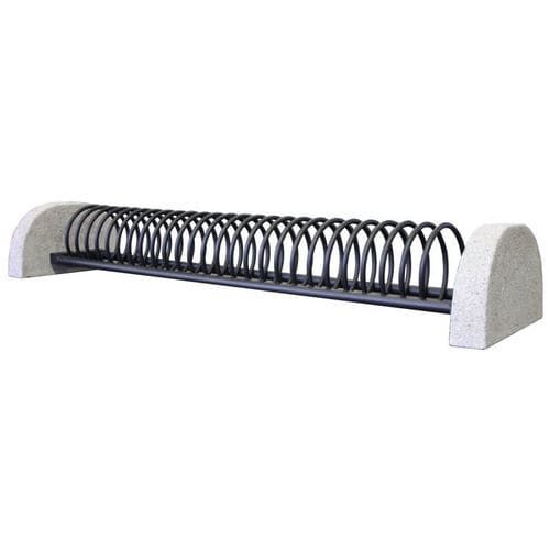 Concrete bike rack - SIRIO - Calzolari - floor-mounted / steel / horizontal