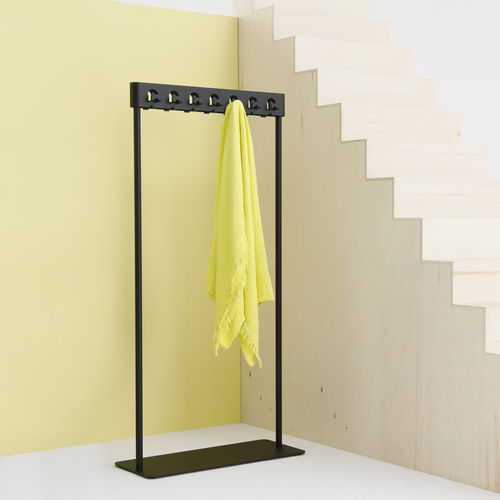 Floor coat rack - FLOW LARGE - Cascando - contemporary / steel / white