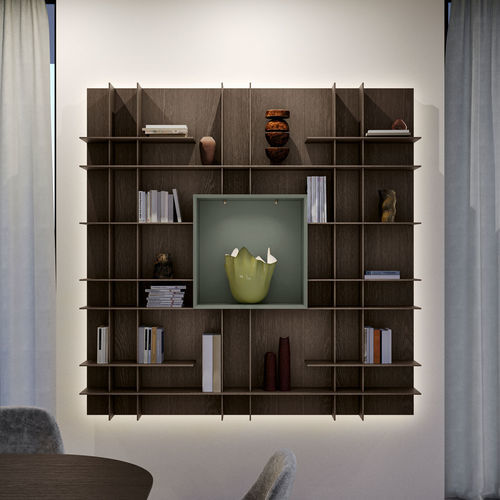 Wall-mounted bookcase - MOVIDA 2.0 - Olivieri - contemporary ...