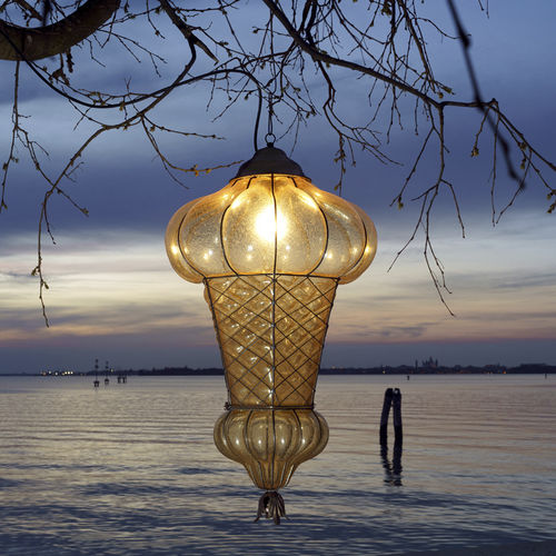 Blown glass lamp - BABÀ - Siru Lighting - pendant / wire / traditional