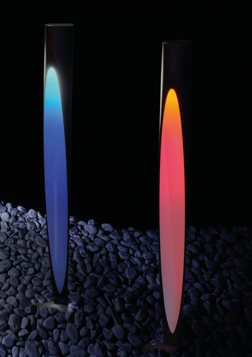 Contemporary light column - CUT - Aldabra - aluminum / LED / outdoor