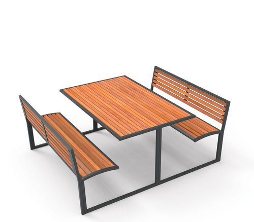 Contemporary bench and table set - CAMILLA GRUPPO - CITY DESIGN ...
