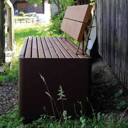 Contemporary public bench - FÒLA - CITY DESIGN - exotic wood / pine ...