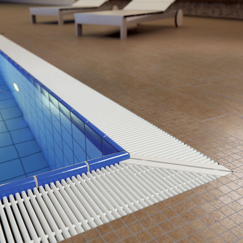 Plastic overflow grating - CORNER - emco Bautechnik GmbH - pool
