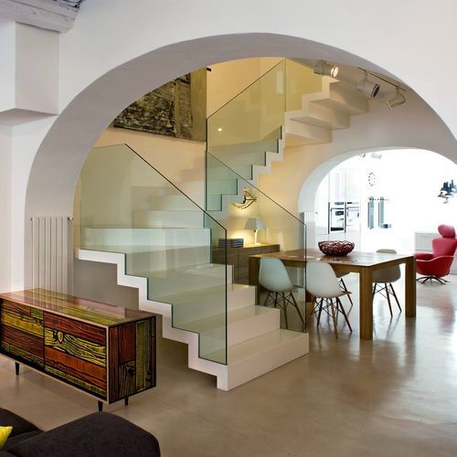 Half-turn staircase - A 234 - METALL CONCEPT - metal step / metal frame ...