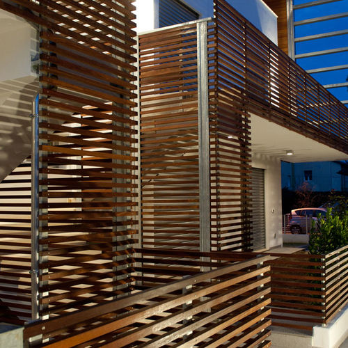 Wooden solar shading - RAVAIOLI LEGNAMI - for facade / horizontal