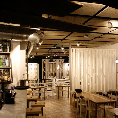 Wooden ceiling - ACOUSTIC RAFTS - CELENIT - floating