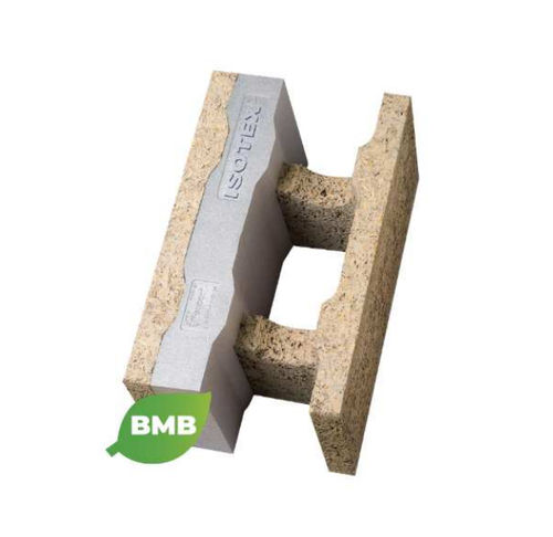 Wood fiber concrete formwork block - HDIII 30/10 - ISOTEX SRL - Neopor ...