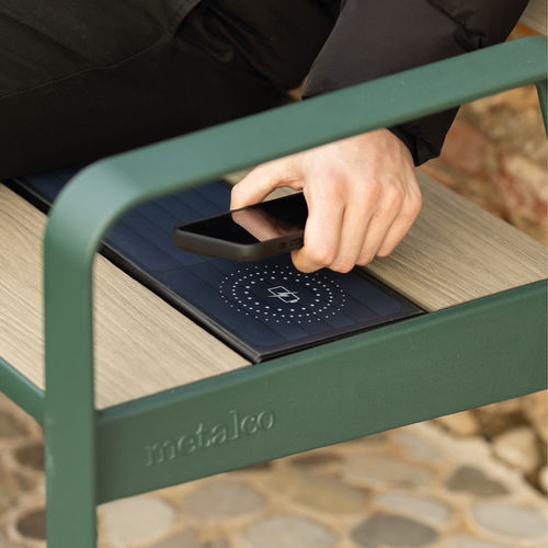 Modern public bench - BAILO WPC SMART - METALCO - in WPC / painted ...