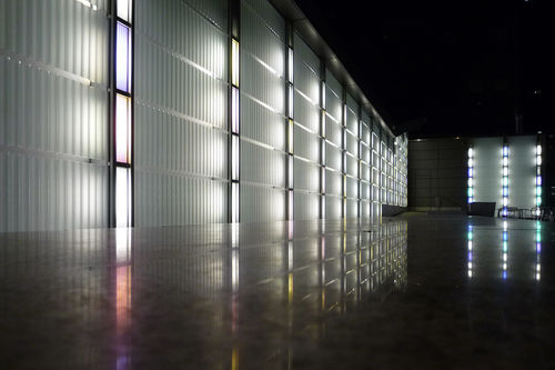 Tempered glass panel - CORRUGATED - BermanGlass - patterned / textured / 3D