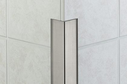 Stainless steel edge trim - SCHLUTER®-ECK-K - Schluter Systems - for tile / outside corner