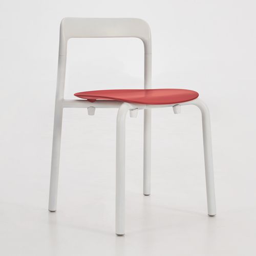 Contemporary chair - ROUTES - Teknion - indoor / powder-coated steel ...