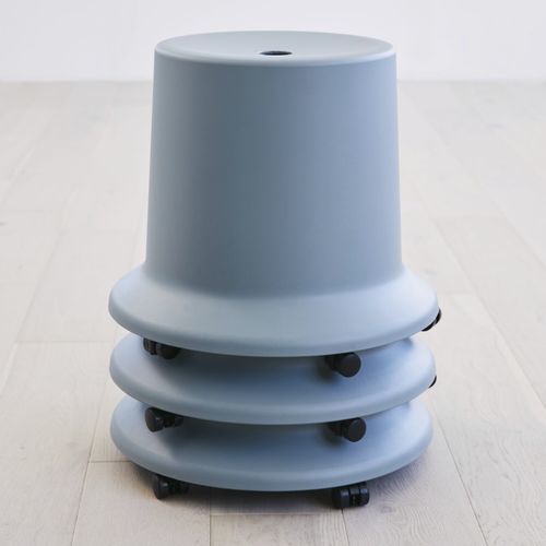 Contemporary office stool - ROUTES - Teknion - plastic / on casters ...